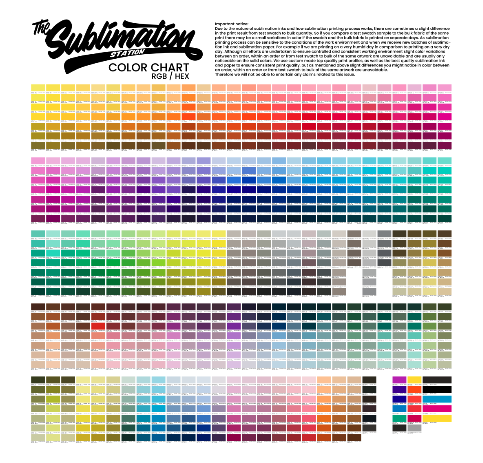 Pantone Color Chart | The Sublimation Station